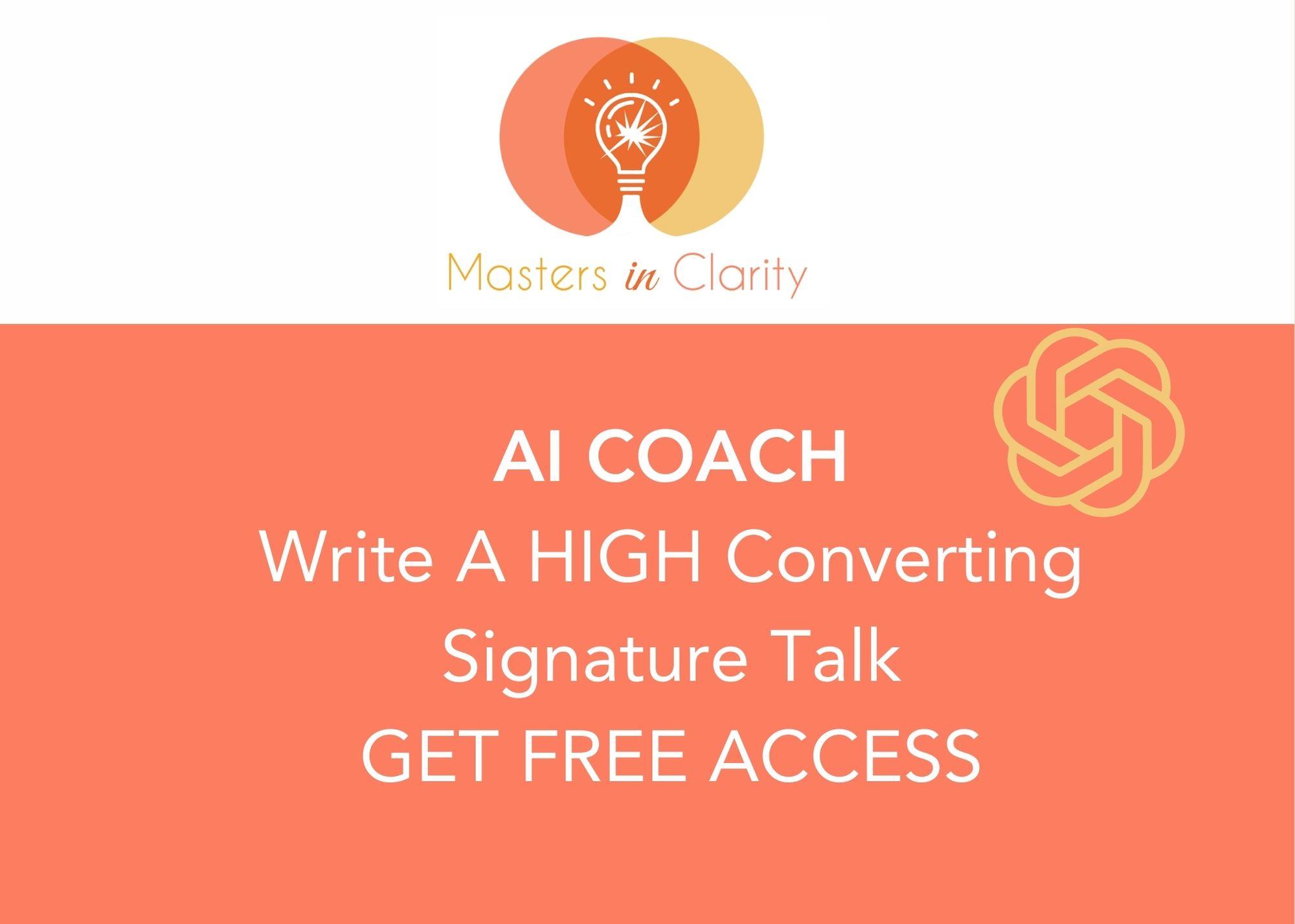 Write Your Talk with AI - Masters in Clarity