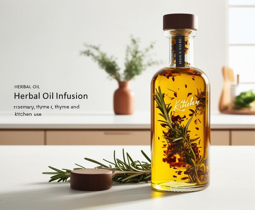 Herbal oil infusion for use in the kitchen - How to make