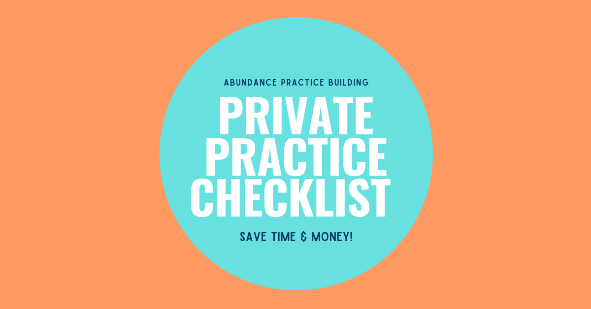 Checklist - Abundance Practice Building