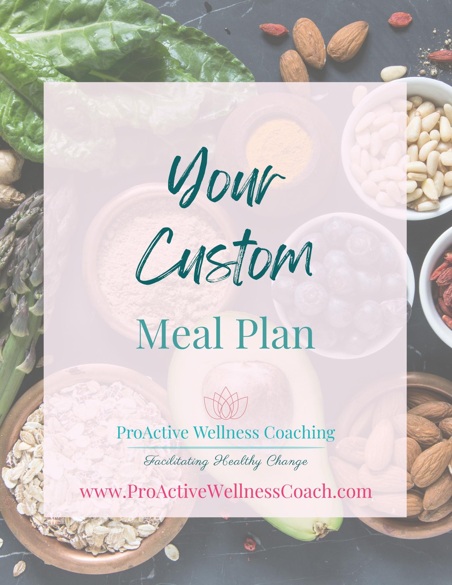 CustomMealPlanning - ProActive Wellness Coaching